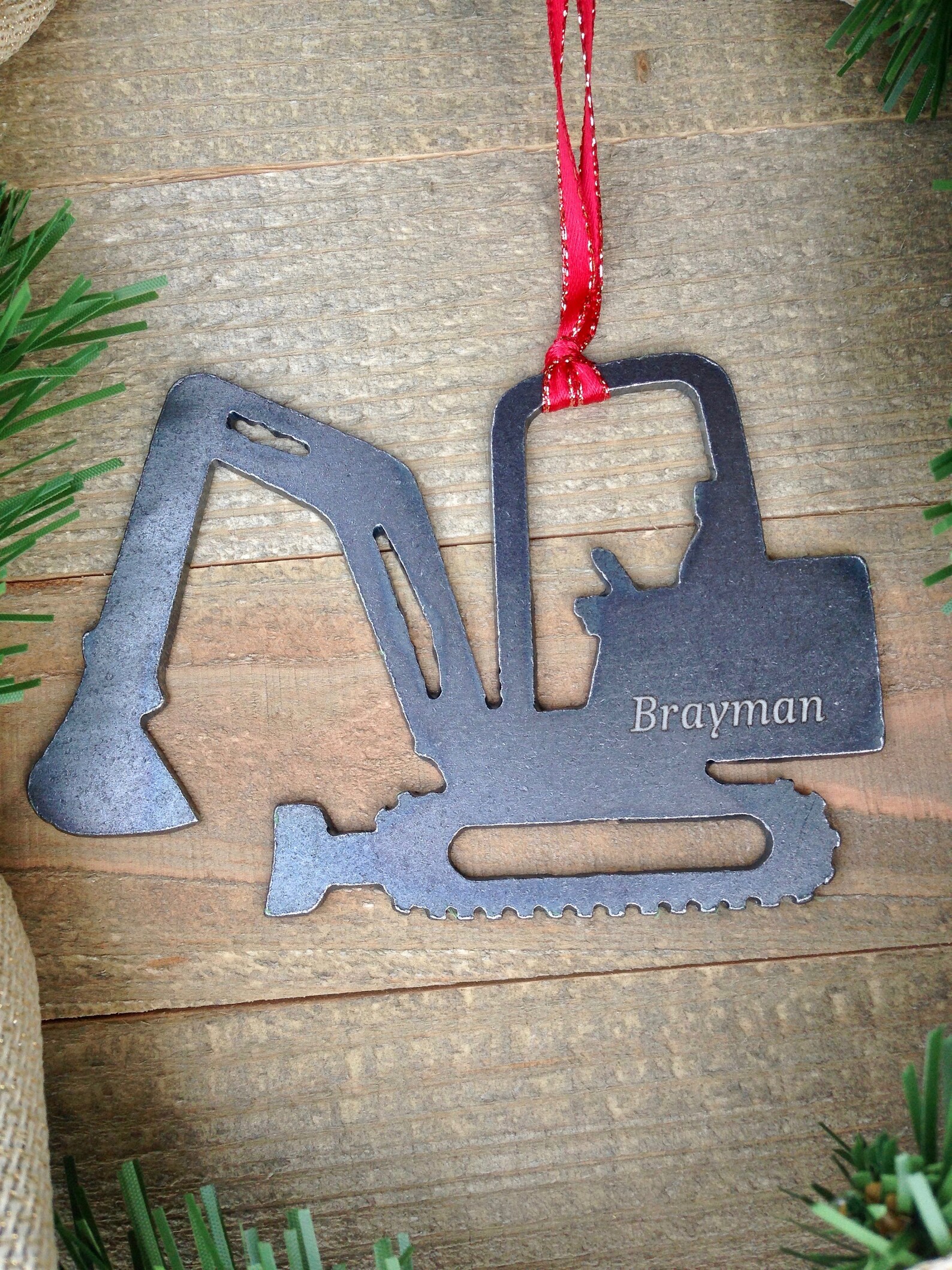 Mini Excavator Metal Ornament Construction Equipment Decor | Etsy
