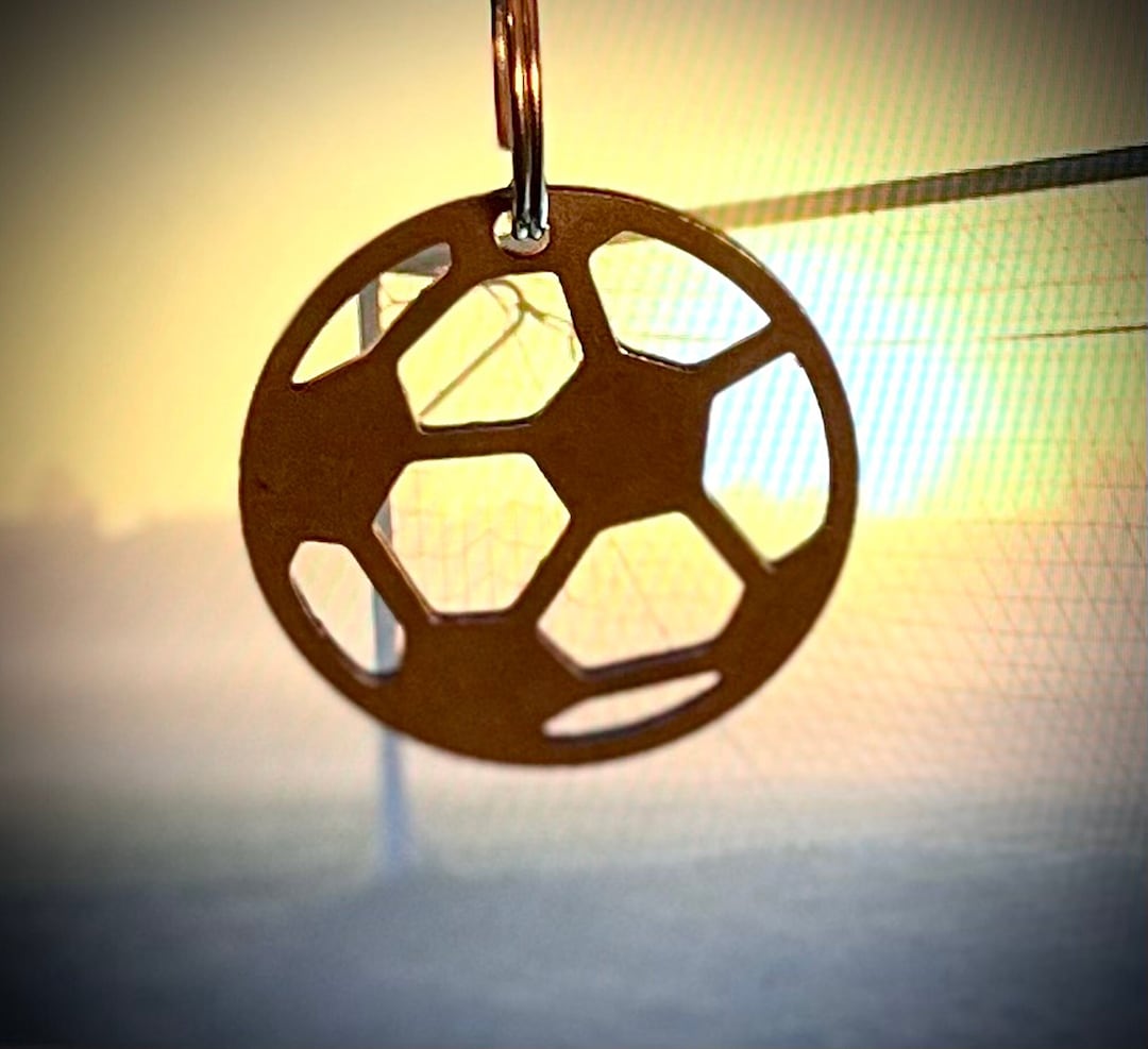 Soccer Ball Keychain, Metal Keychain, Zipper Pull, Personalized Gift ...