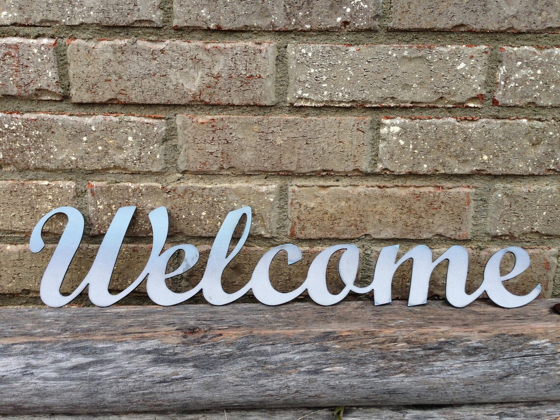 Welcome Sign Metal Letters - Etsy