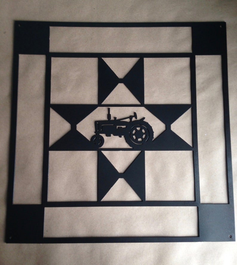 Barn Quilt With Old Tractor 16'' X 16'' - Etsy