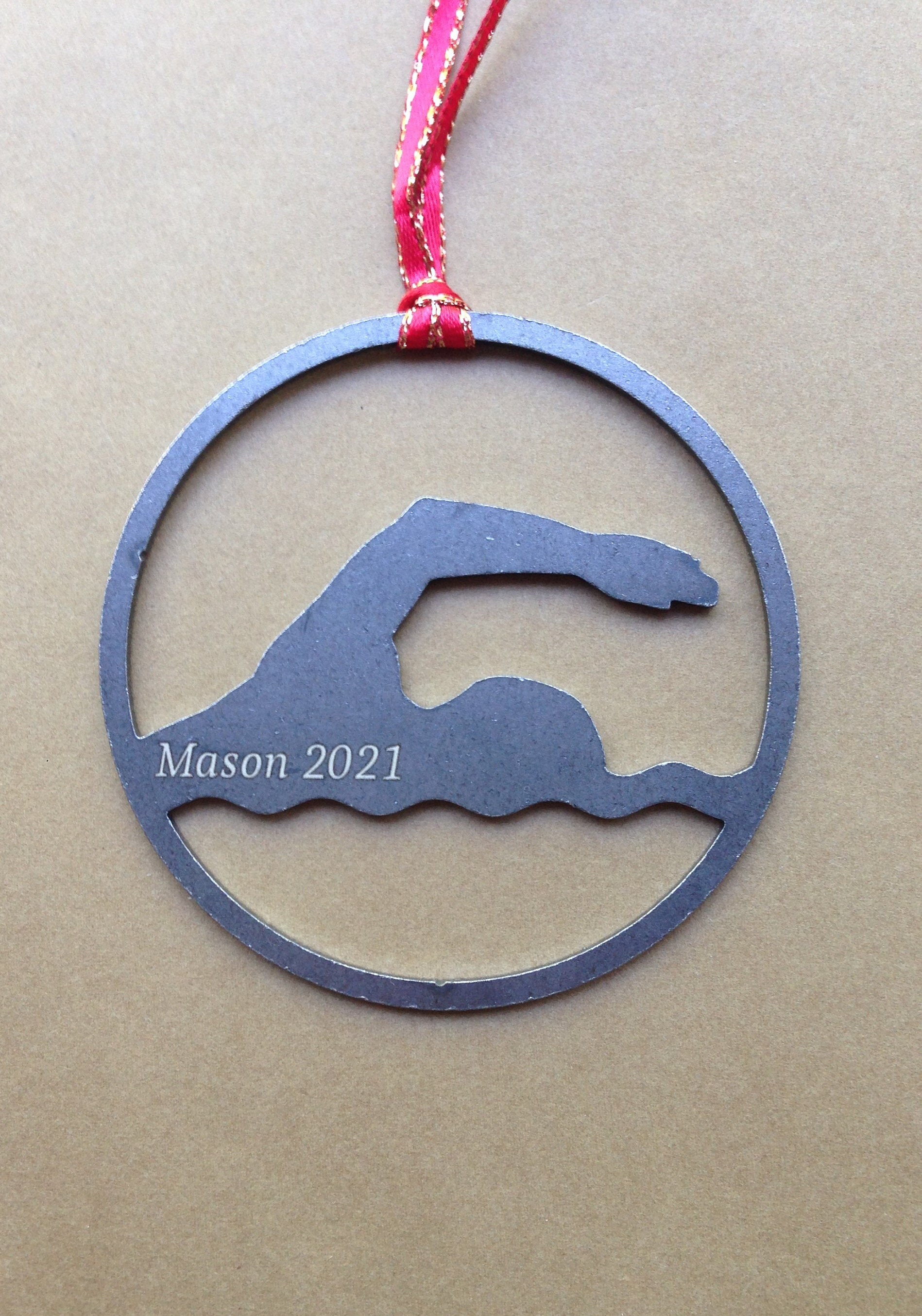 Swimming Metal Ornament Swimmer Pool | Etsy