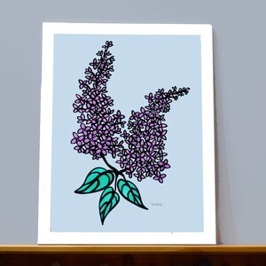 Lilac Blue Drawing/mixed Media Art Print | 16x20inches Instant Download ...