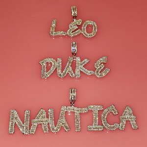 Custom Your Name Necklace,bling Icy Name Pendant With Tennis Chain ...