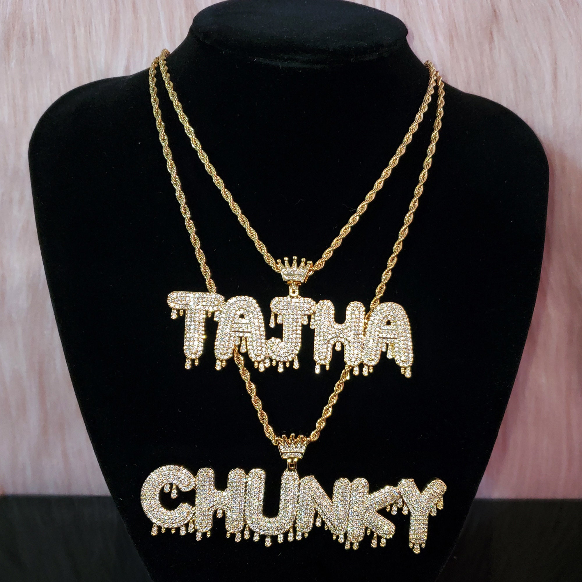 Name Necklace Gold Name Plate Custom Name Necklace Necklace - Etsy