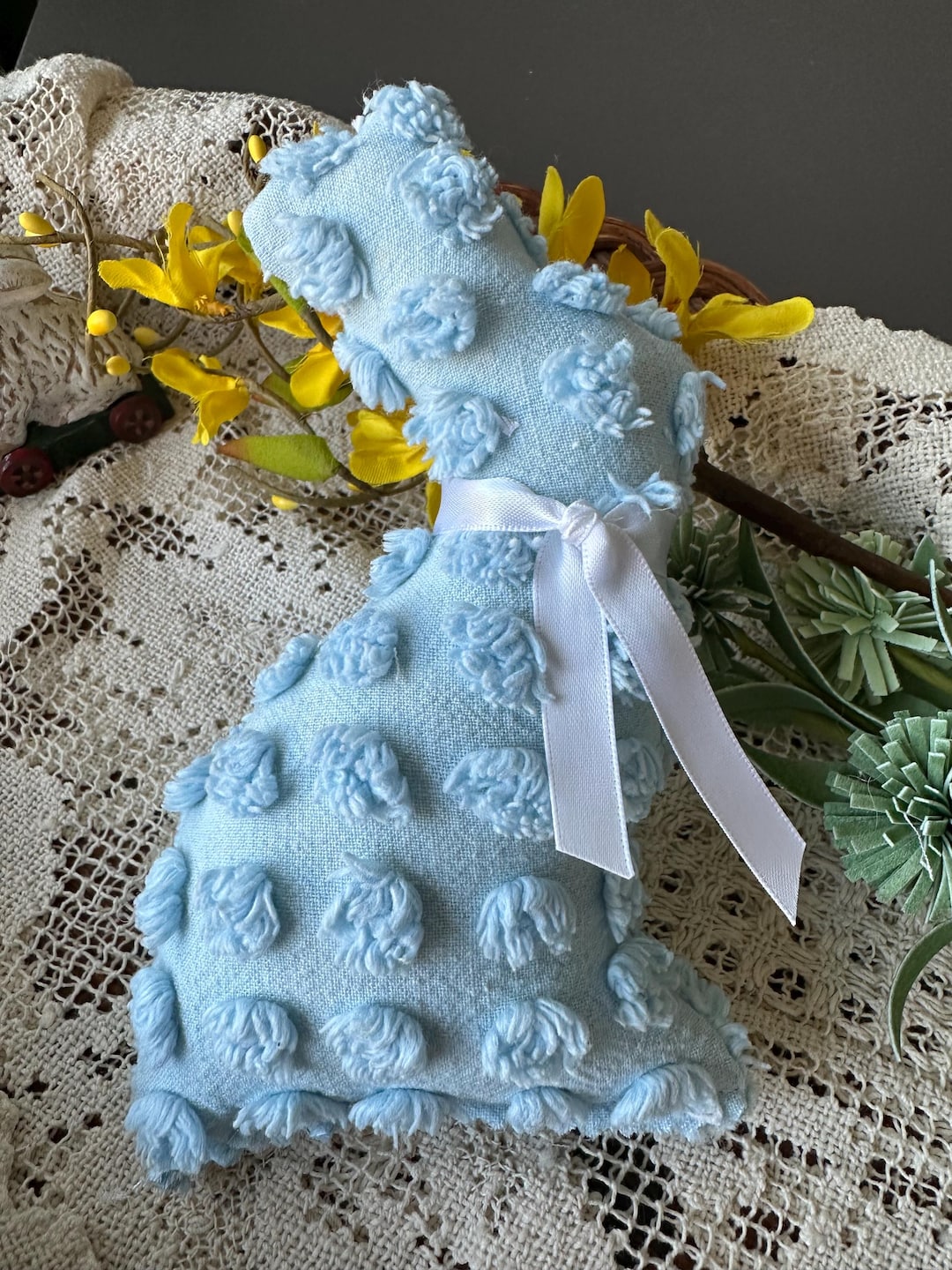 Farmhouse Style Fabric Bunnies, Shabby Chic Bunny Rabbit, Easter Decor ...