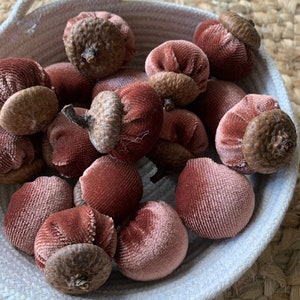 Velvet Acorns, Acorn Decor, Farmhouse Inspired Acorns, Needle Felted ...