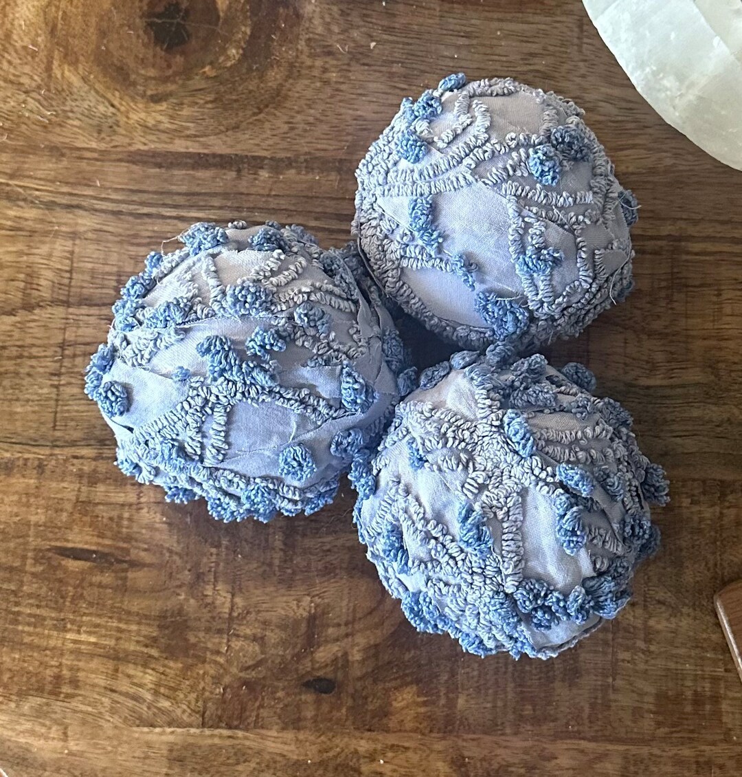 Rag Balls, Bowl Fillers, Chenille Balls, Free Shipping, Periwinkle ...