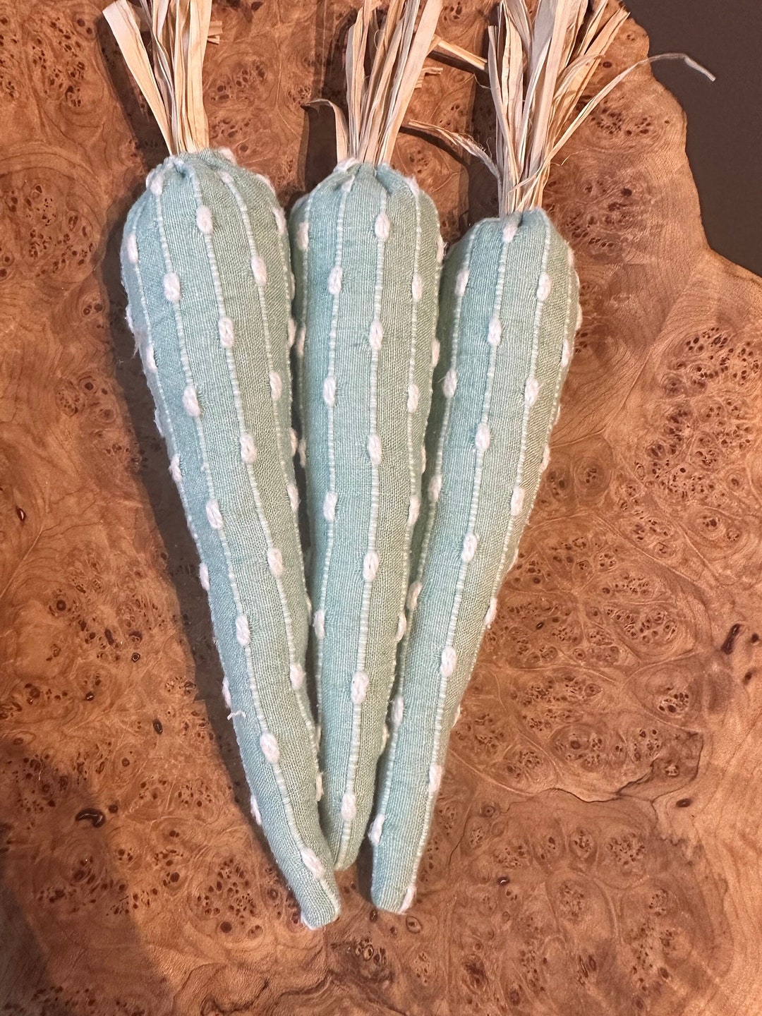 Farmhouse Style Fabric Carrots, Mint Carrot, Easter Decor, Green ...