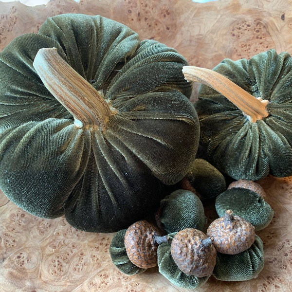 Velvet Pumpkins - Etsy