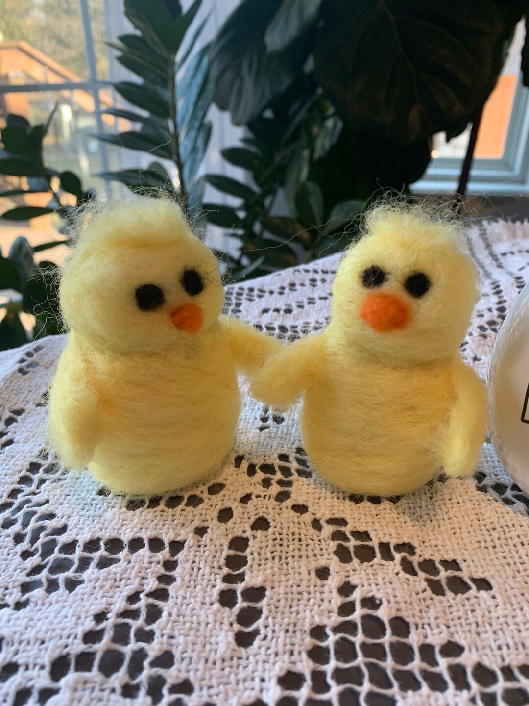 2 Needle Felted Chicks, Wool Chick, Farmhouse Inspired Chick, Easter ...