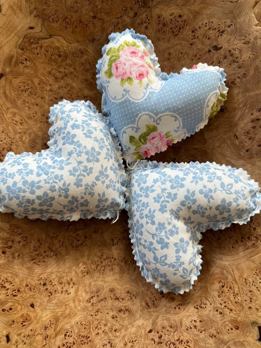 White and Blue Hearts, Bowl Fillers, Shabby Chic Bowl Fillers, Cottage ...