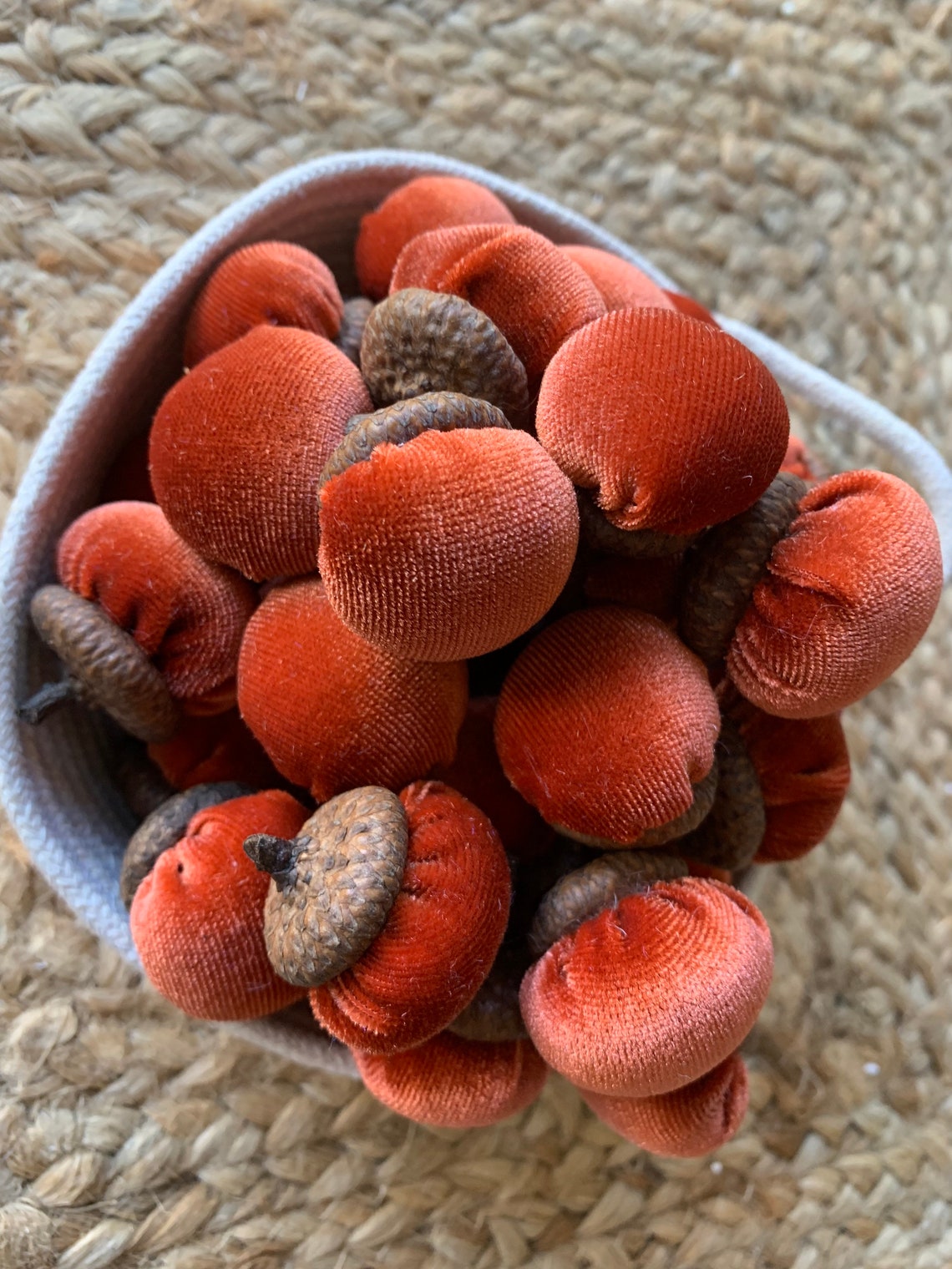 Velvet Acorns, Acorn Decor, Farmhouse Inspired Acorns, Needle Felted ...
