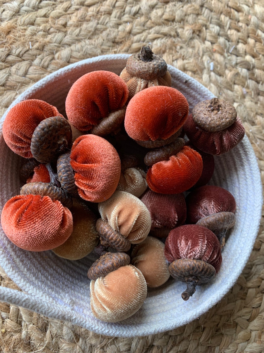 Velvet Acorns, Acorn Decor, Farmhouse Inspired Acorns, Needle Felted ...