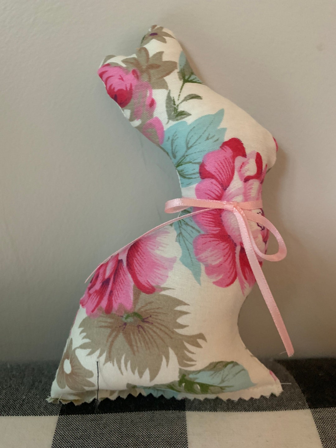 Farmhouse Style Fabric Bunnies, Pink Bunny Rabbit, Easter Decor ...