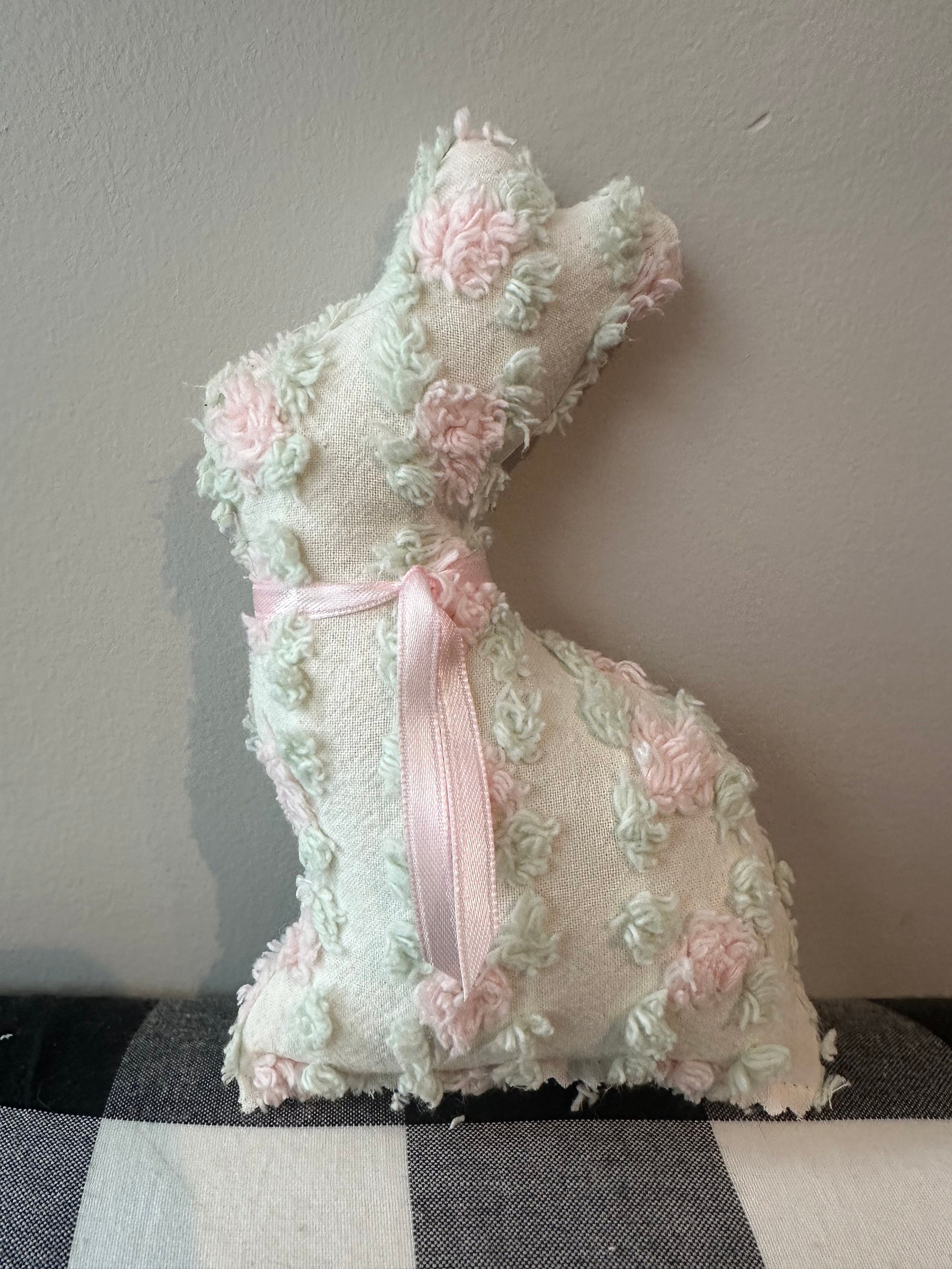 Farmhouse Style Fabric Bunnies, Shabby Chic Bunny Rabbit, Easter Decor ...