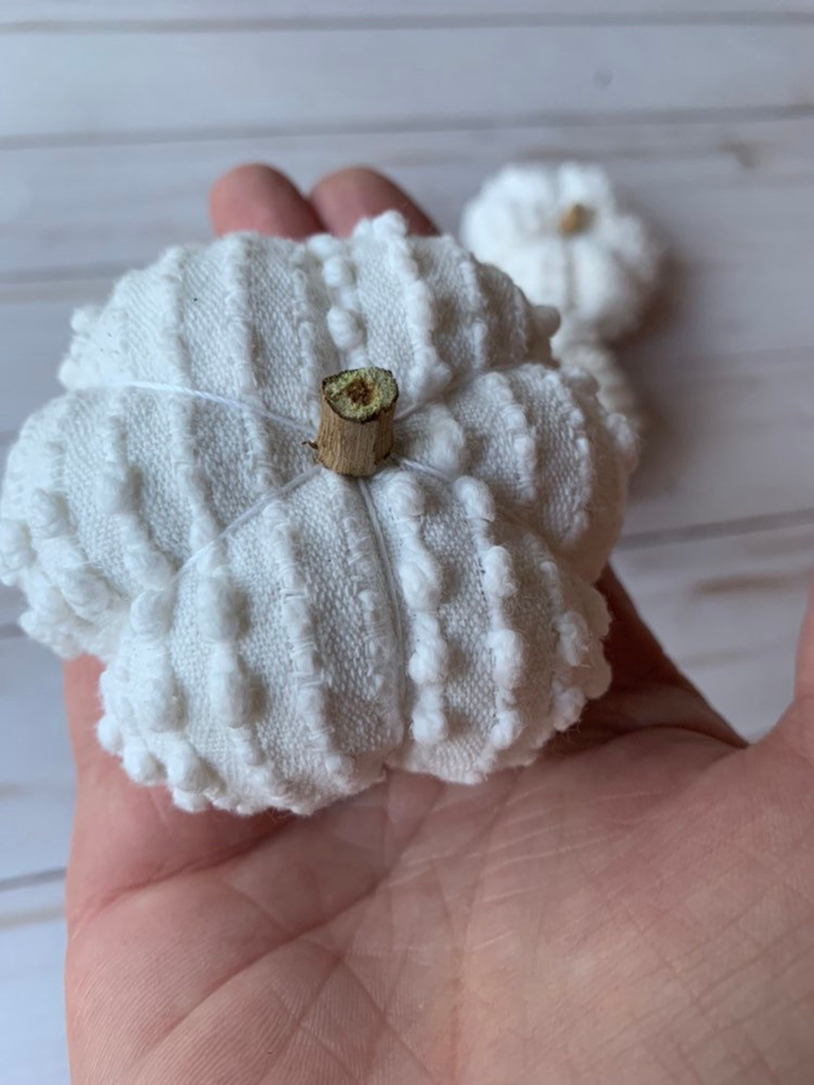 Set of 4 Farmhouse Style Fabric Pumpkins, Vintage Chenille Pumpkins ...