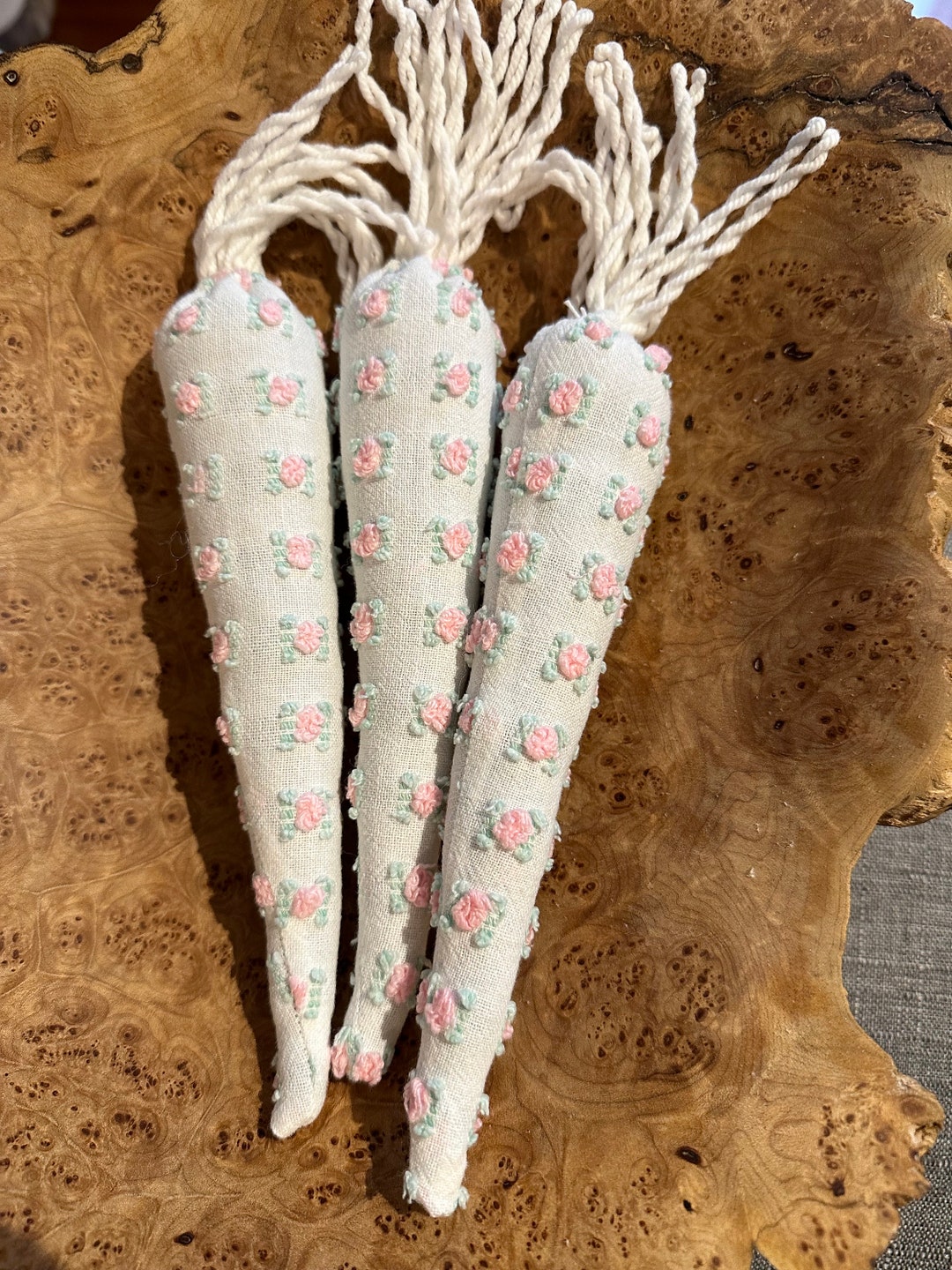 Farmhouse Style Fabric Carrots, Fabric Carrot, Easter Decor, Rosebud ...