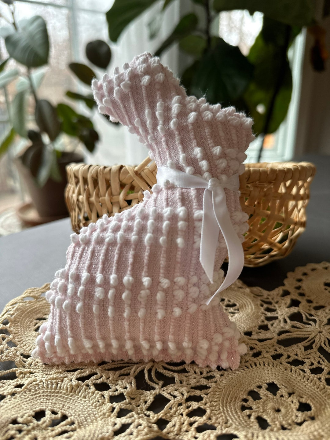 Farmhouse Style Fabric Bunnies, Shabby Chic Bunny Rabbit, Easter Decor ...