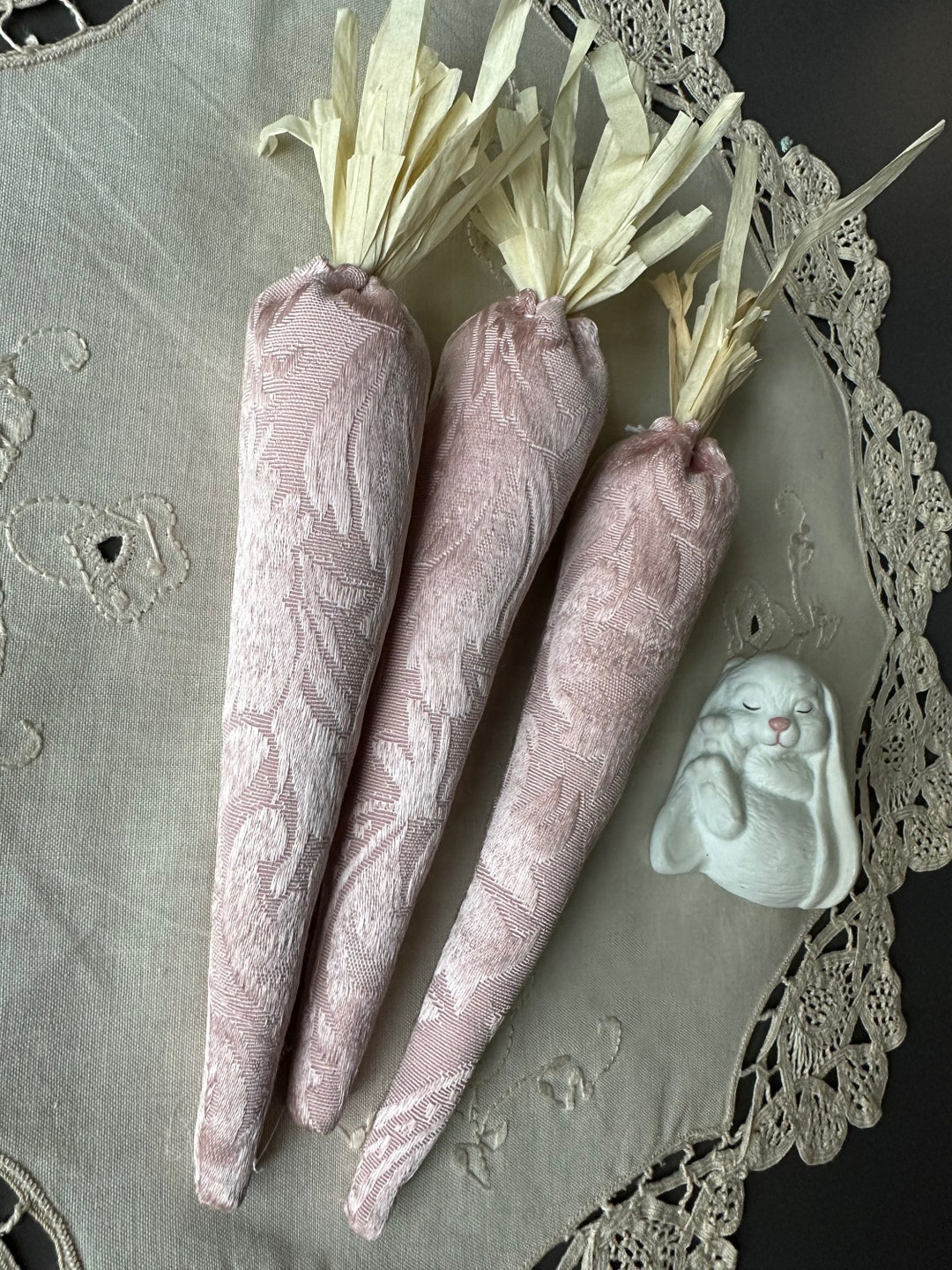 Farmhouse Style Fabric Carrots, Fabric Carrot, Easter Decor, Pink ...