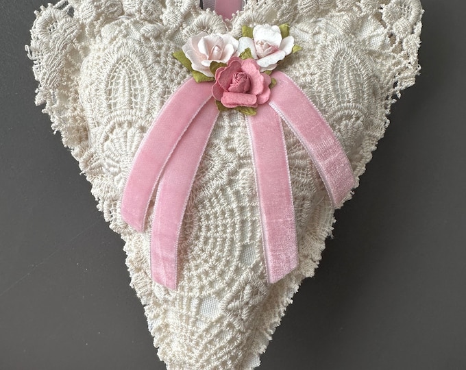 Farmhouse Style Fabric Hearts, Green Hearts, Bowl Fillers; Heart Decor ...