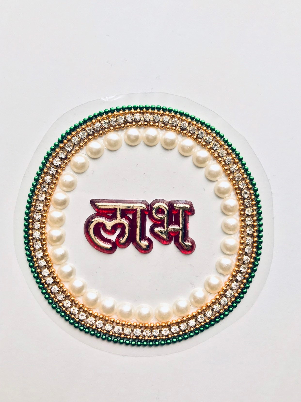 Shubh Labh Kalash Rangoli | Kundan Rangoli | Pearl Rangoli | Kundan ...