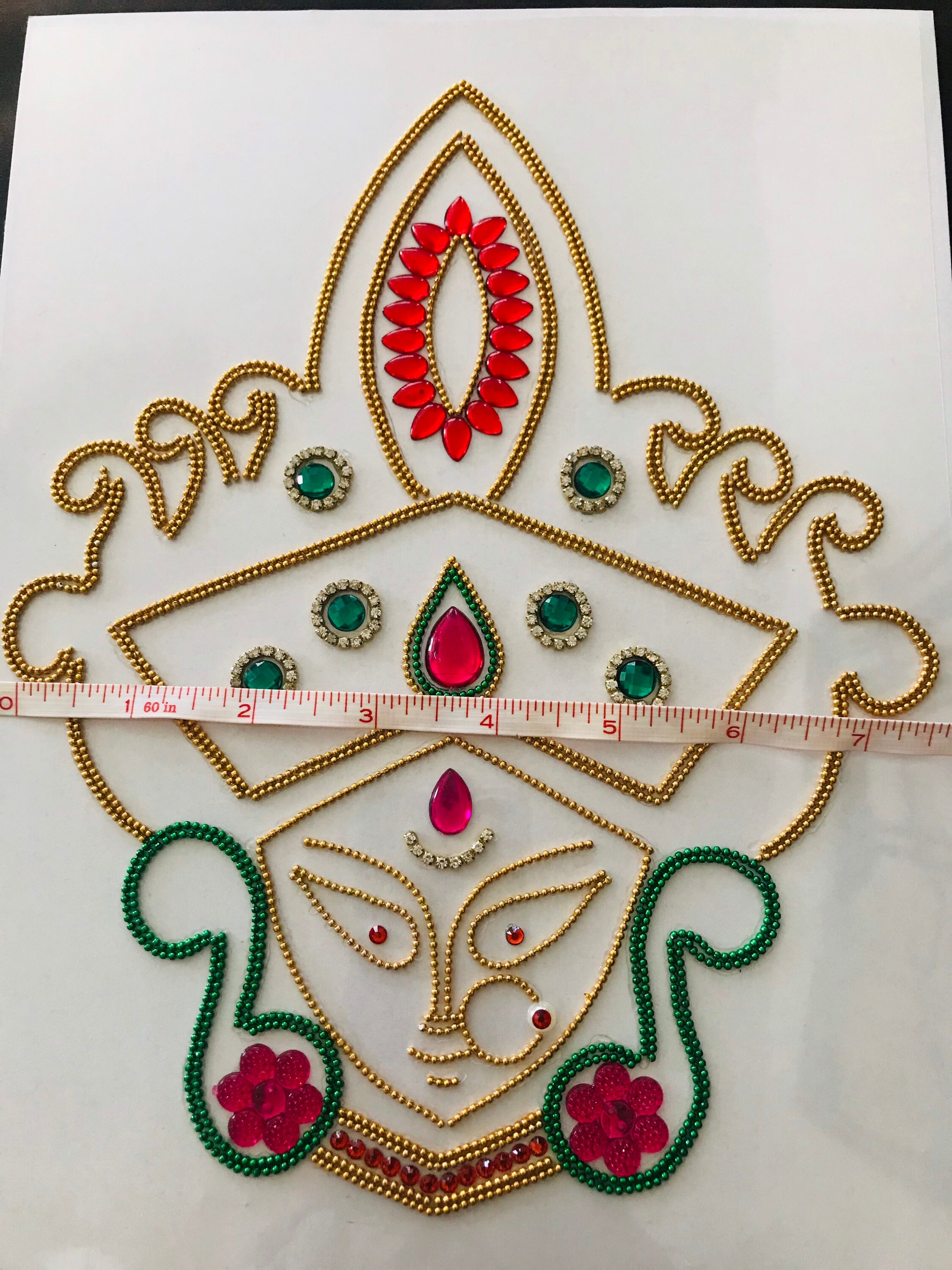 Durga Devi Kundan Rangoli Frame | Durga Mata Wall Frame | Gifting Item ...
