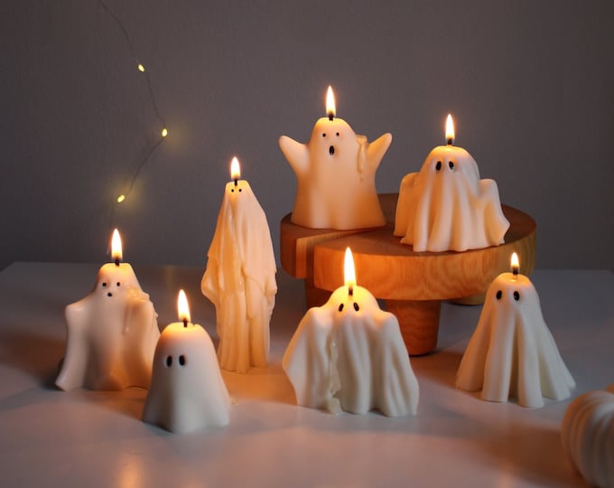 Ghost Candles, Halloween Decor, Thanksgiving Decor, Halloween Candles ...