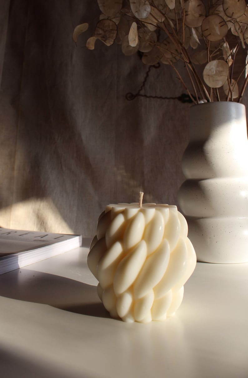 Rope Candle, Decorative Candles for Home Decor, Swirl Candle, Spiral ...