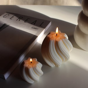 Swirl Candle, Decorative Candles, Minimalist Home Decor, Perfect Gift ...