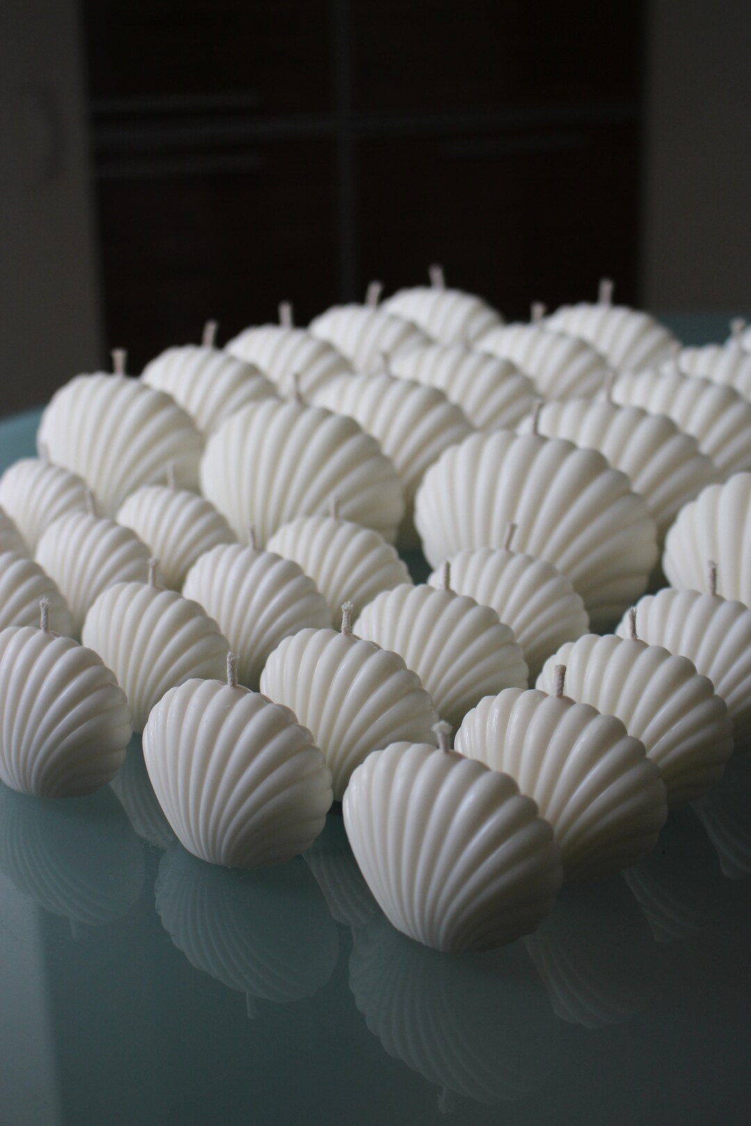 Seashell Candle, Soy Shell Candle, Beach Candles, Soy Wax Candle, White ...