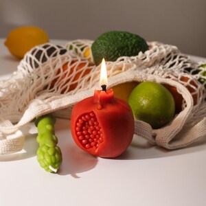 Food Candles, Real Fruit & Vegetables Candles, Orange Candle, Lemon ...