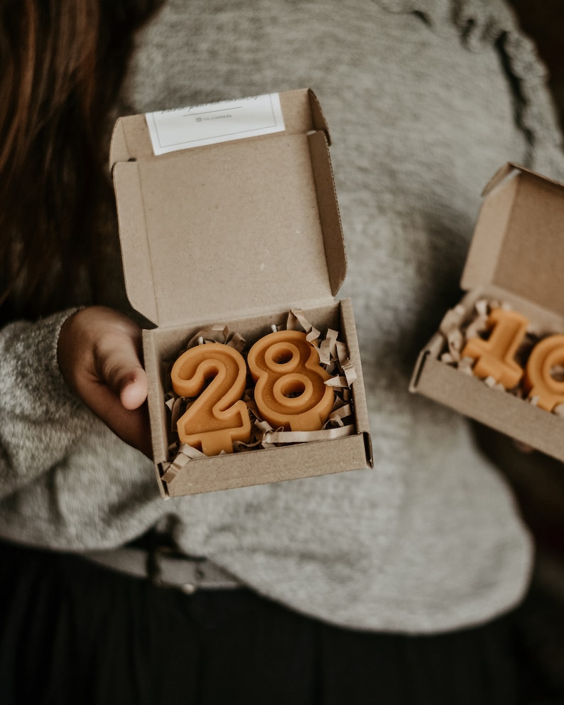 Number Beeswax Birthday Candle, Keepsake Candle, Celebration Candle ...