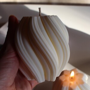 Swirl Candle, Decorative Candles, Minimalist Home Decor, Perfect Gift ...