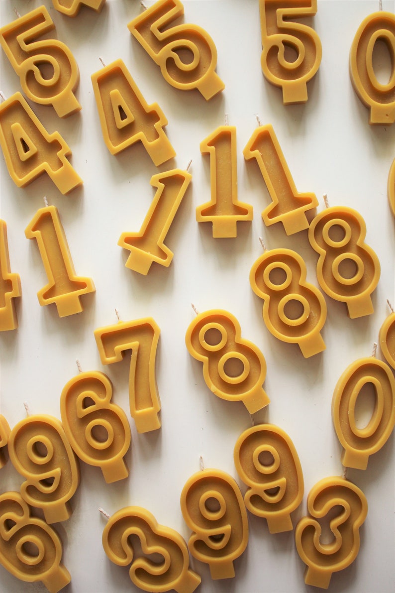 Number Beeswax Birthday Candle Keepsake Candle Celebration - Etsy