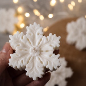 Snowflake Candle, Christmas Candle, Christmas Decoration, Winter Candle ...