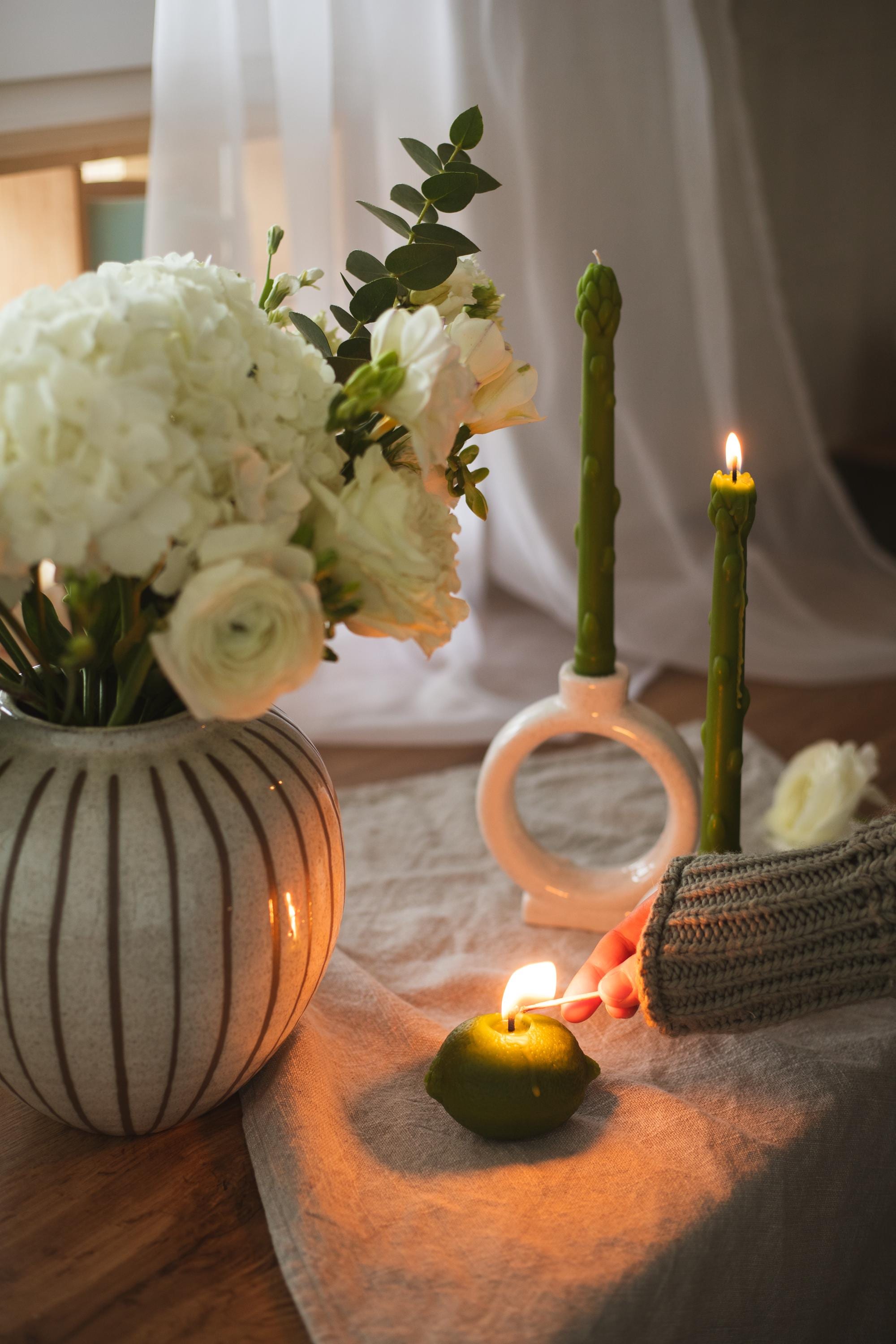 Lime Candle, Beeswax Lemon Candles, Fruit Candles, Home Decor, Food ...