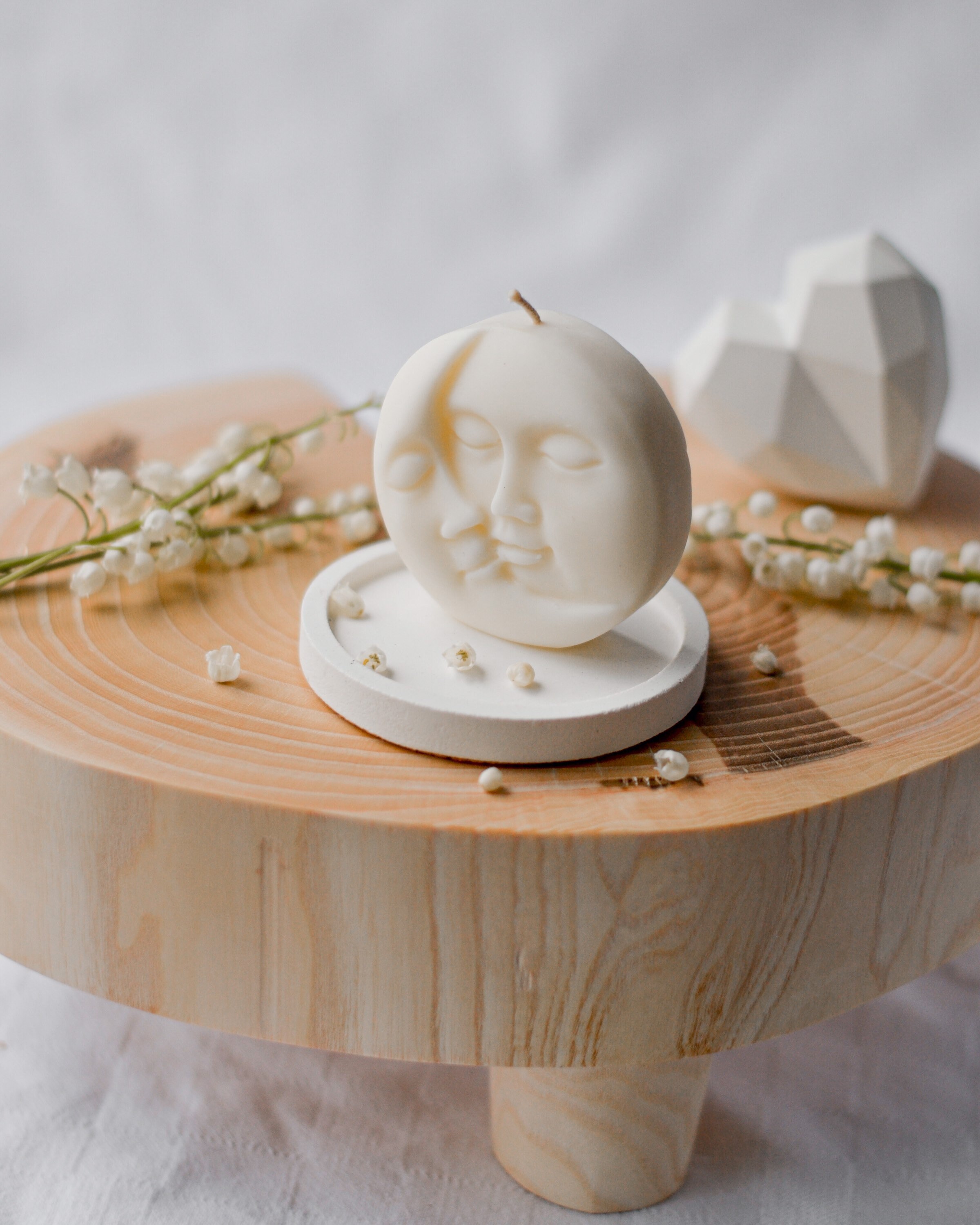 Sun and Moon Candle Moon Face Candle Eclipse Candle Scanted - Etsy