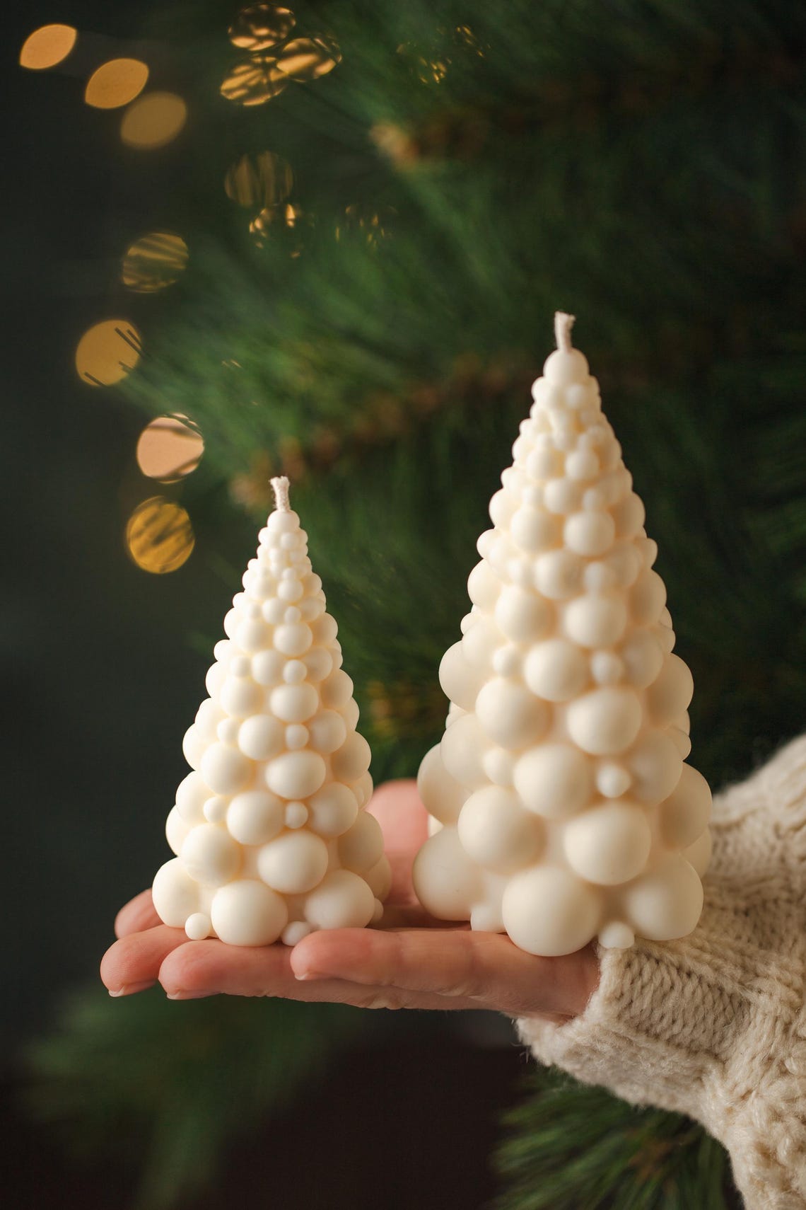 Bubbles Christmas Tree Candle, Christmas Gift Soy Candle, Christmas ...