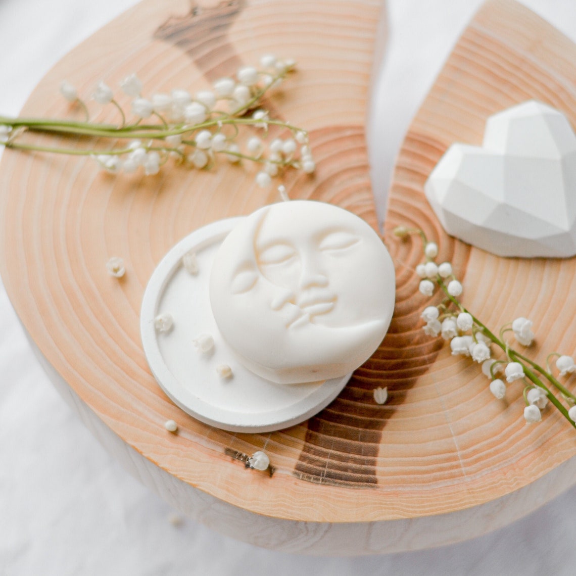 Sun and Moon Candle Moon Face Candle Eclipse Candle Scanted - Etsy