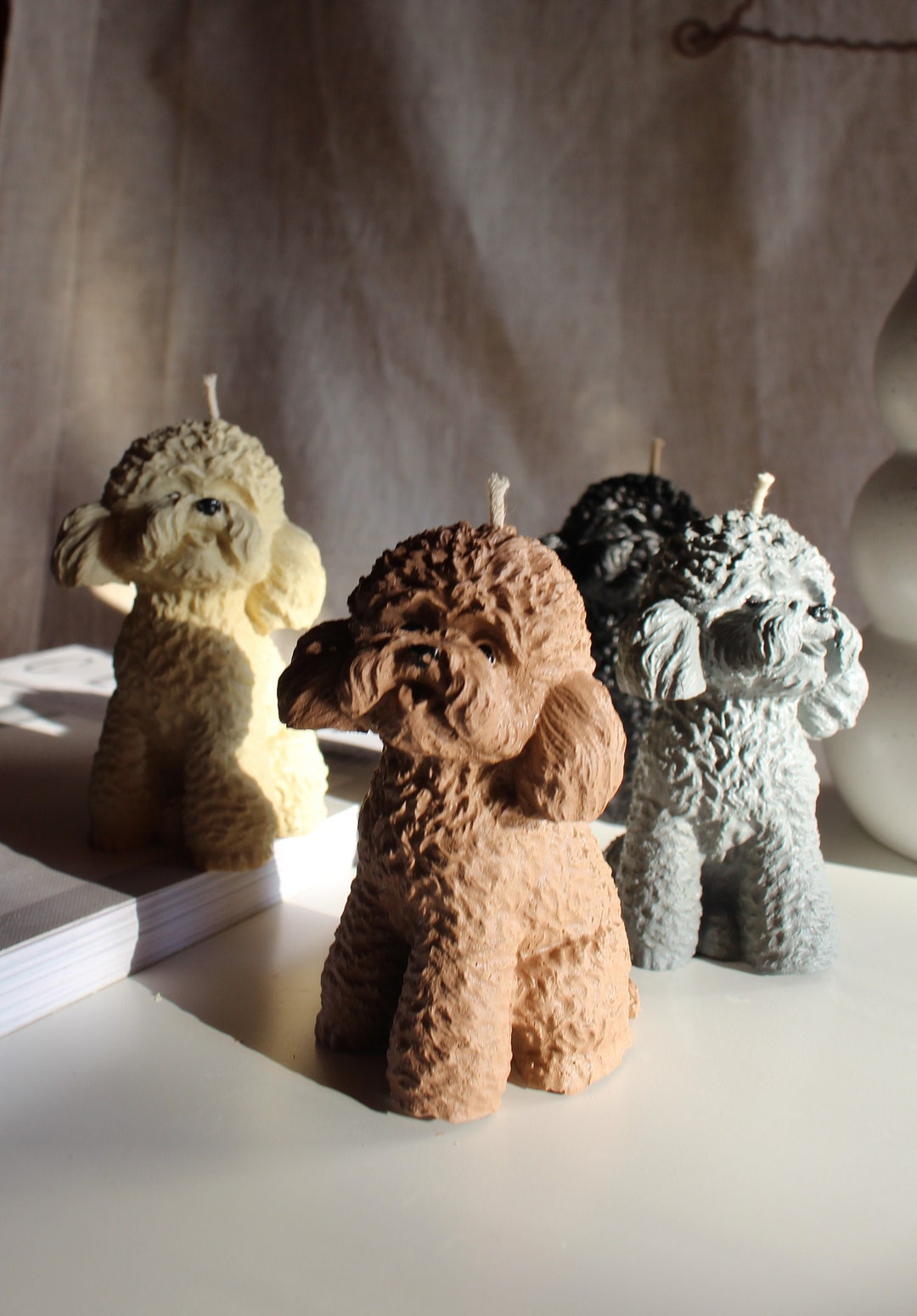 Poodle Candle, Dog Candle, Puppy Candle, Gift for Dog Lover, Dog Lover ...
