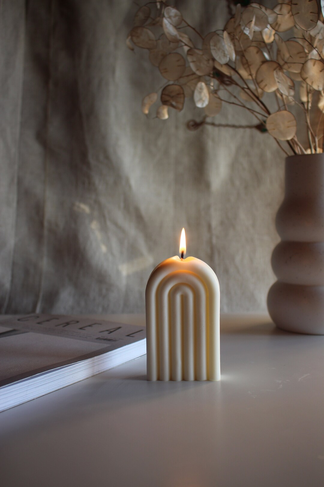 Arch Candle, Rainbow Candle, Aesthetic Candle, Minimalist Candle ...