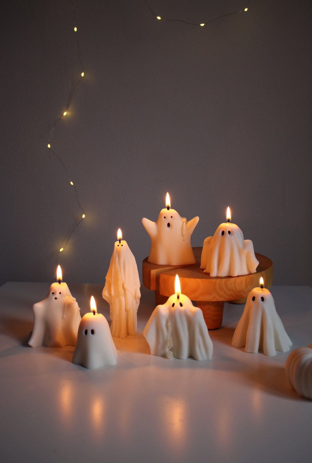 Ghost Candles, Halloween Decor, Thanksgiving Decor, Halloween Candles ...