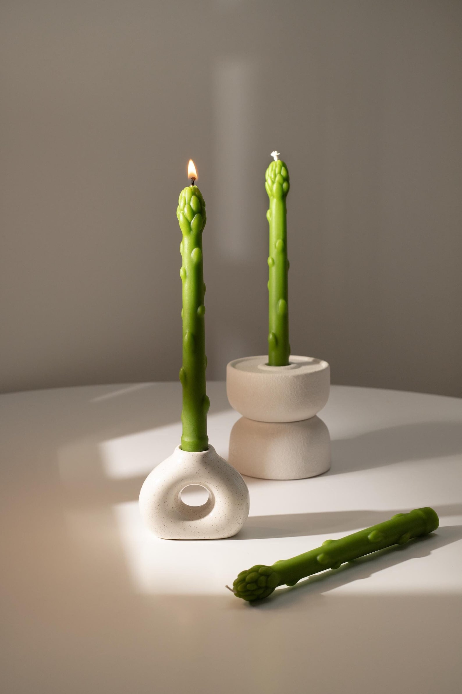 Asparagus Beeswax Candles, Taper Candles, Vegetable Candles, Home Decor ...