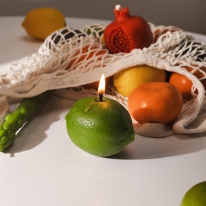 Food Candles, Real Fruit & Vegetables Candles, Orange Candle, Lemon ...