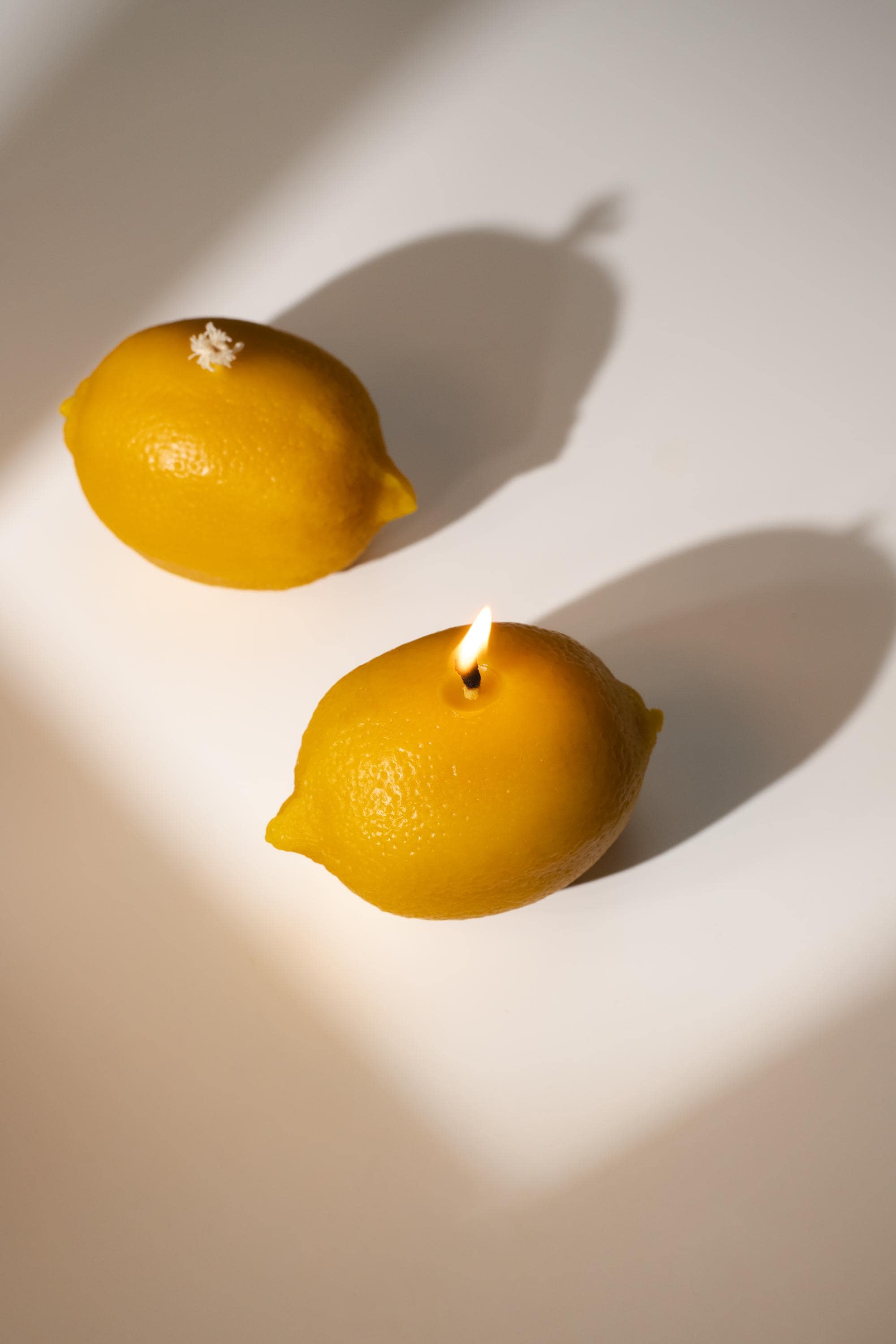 Lemon Candle, Beeswax Citrus Candles, Fruit Candles, Home Decor, Food ...
