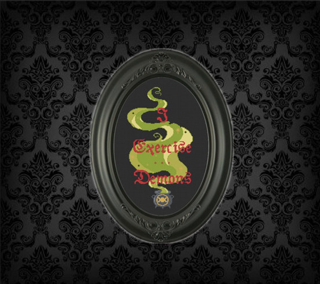 I Exercise...demons Cross Stitch Pattern PDF - Etsy