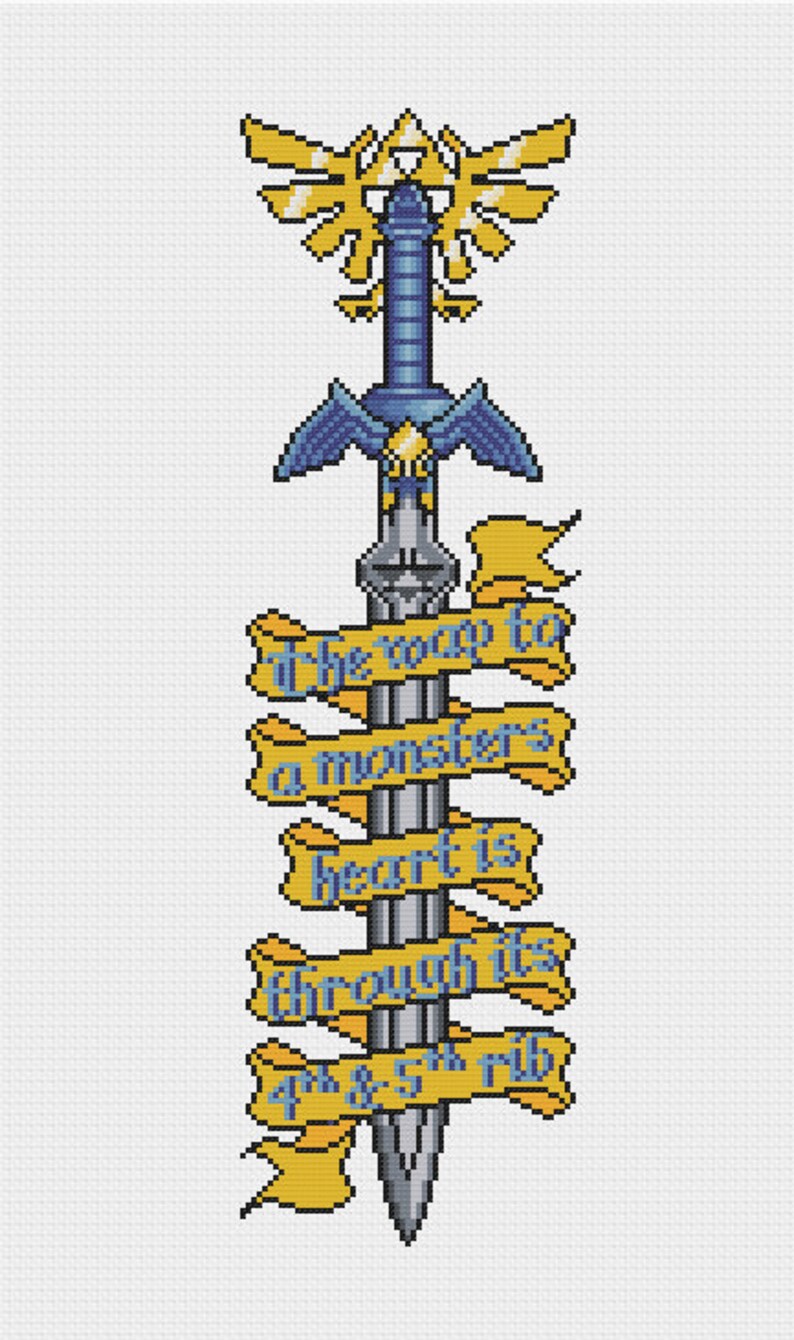 Zelda Master Sword Cross Stitch Pattern PDF - Etsy