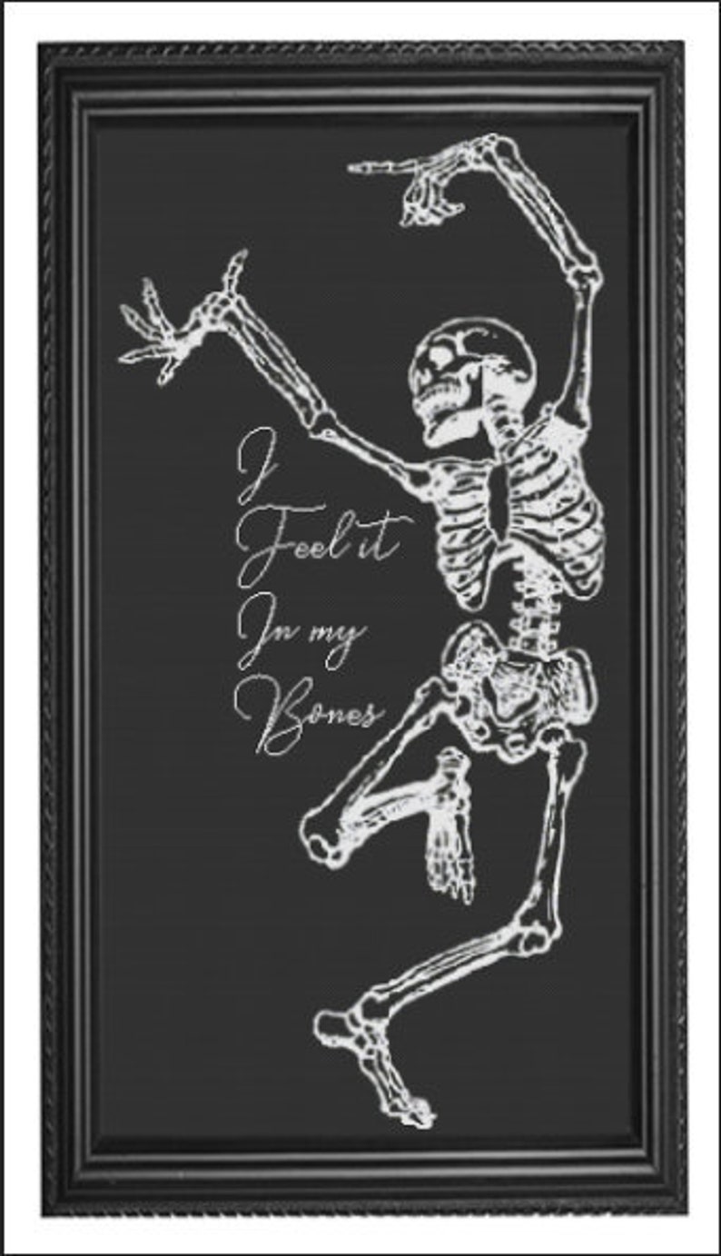 I Feel It in My Bones Cross Stitch Pattern PDF - Etsy
