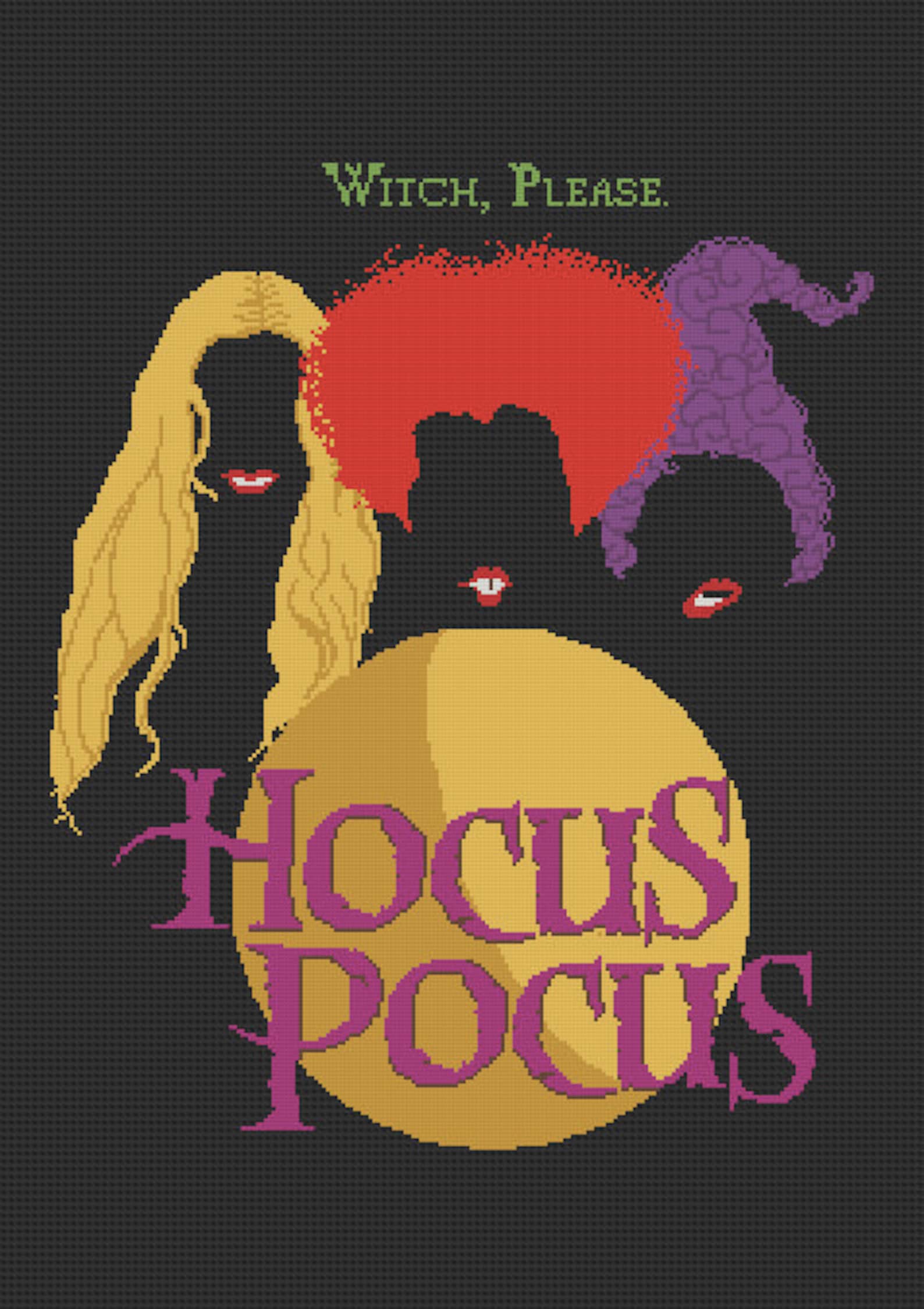 Hocus Pocus Cross Stitch Pattern PDF - Etsy