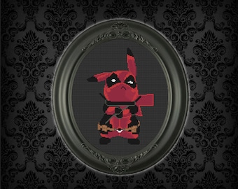 Deadpool Cross Stitch Pattern Deadpool Crossstitch Marvel - Etsy